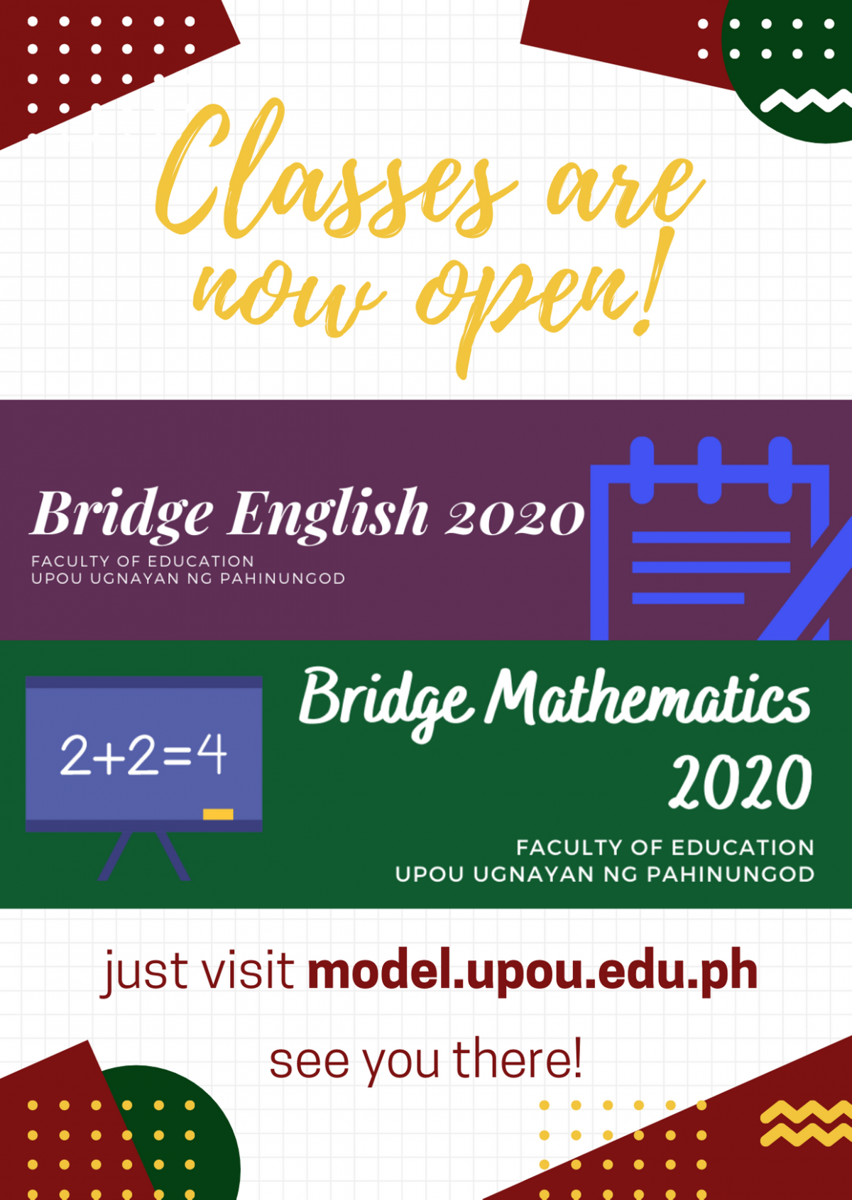 FEd and OUPahinungód begin Bridge English and Bridge Mathematics course ...